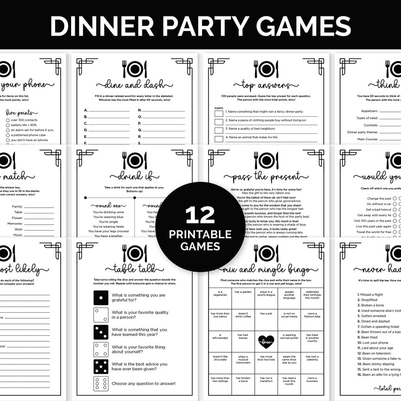 Adult Dinner Party - Etsy
