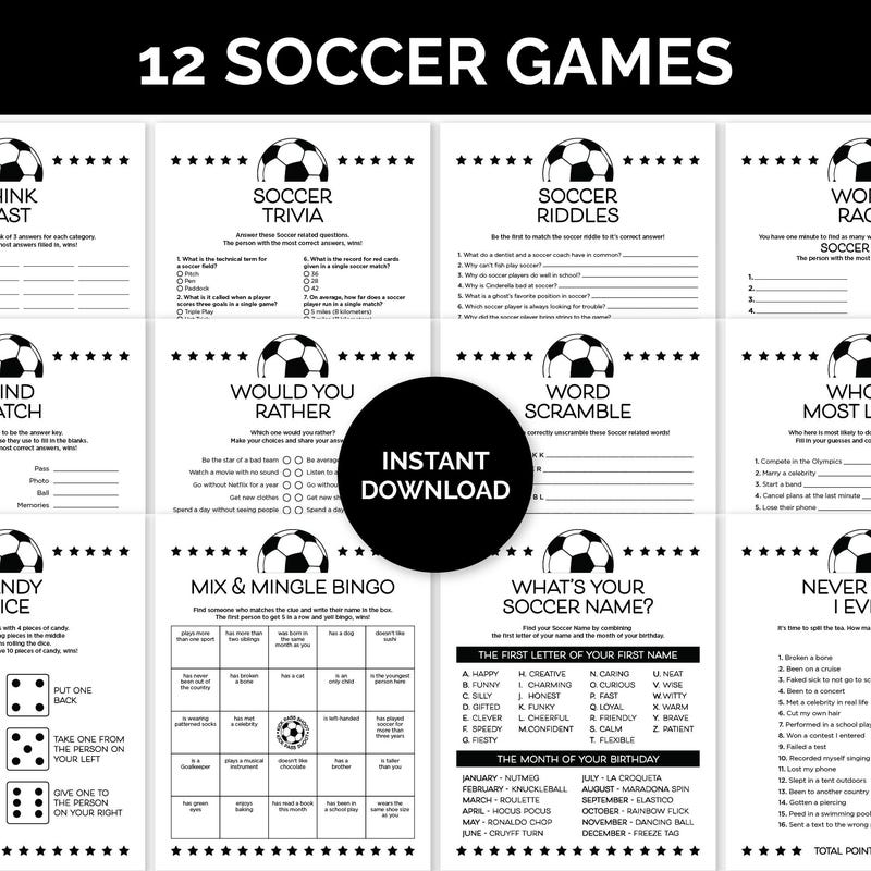 Kid Soccer Games - Etsy