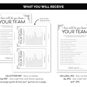 How Well Do You Know Your Team, Printable Team Building Game, Team ...