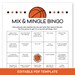 Editable Basketball Mix & Mingle Bingo, Basketball Team Building Game ...