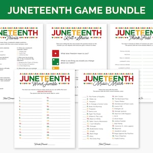 Juneteenth Games Printable Game Bundle for Family or - Etsy