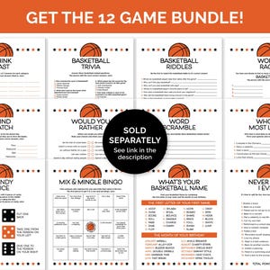 Editable Basketball Mix & Mingle Bingo, Basketball Team Building Game ...