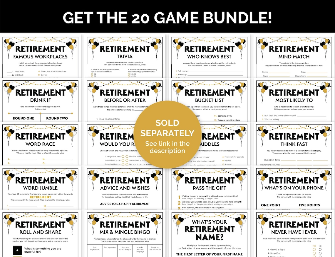 Retirement Trivia Game, Printable Quiz for a Retirement Party, Work ...