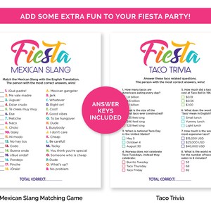 Fiesta Games Bundle, Printable Mexican Party Games for a Fiesta ...