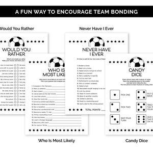 Soccer Games, Printable Games Bundle for a Soccer Team Party, Travel ...