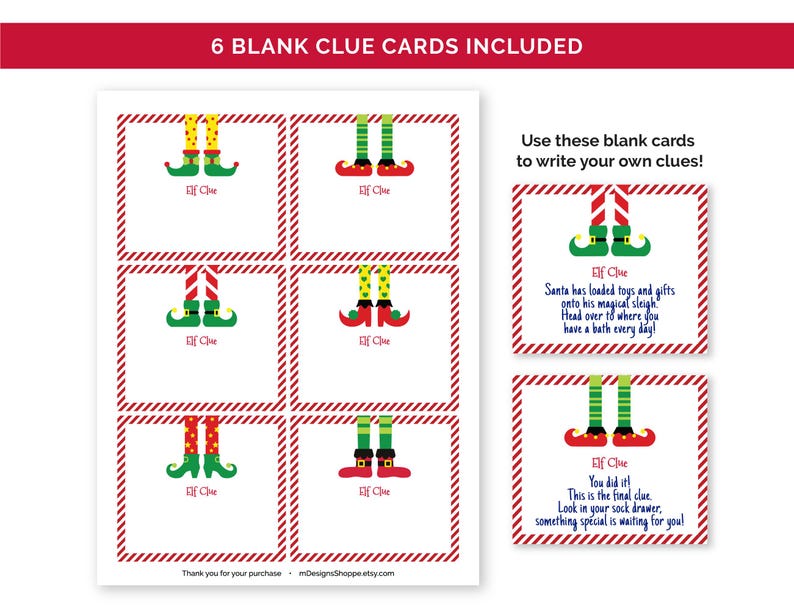 Christmas Scavenger Hunt for Kids, Printable Indoor Elf Treasure Hunt ...