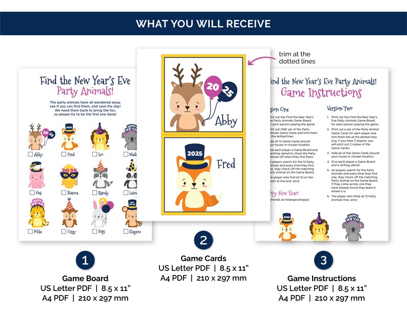 2025 New Year's Eve Scavenger Hunt, Printable New Years Hide & Seek ...