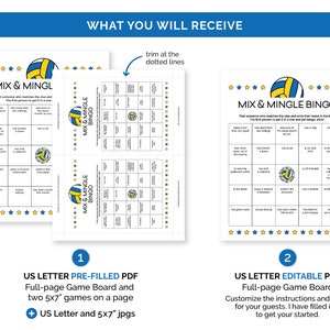 Editable Volleyball Mix & Mingle Bingo, Volleyball Team Building Game ...
