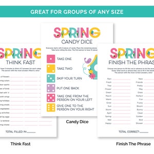 Spring Games Bundle, Printable Spring Party Games for Kids, Teens and ...