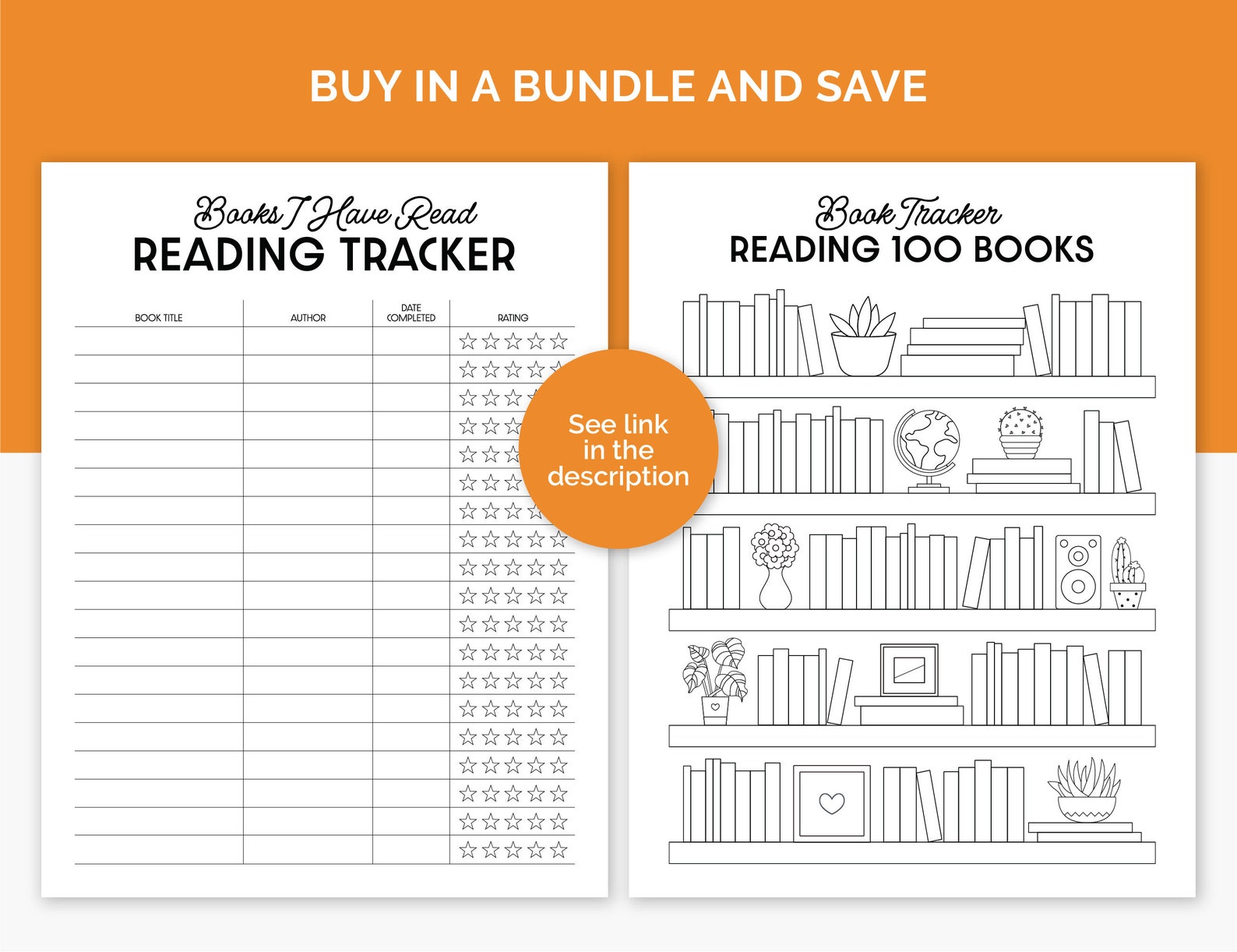 Book Tracker Printable, Reading Tracker, 100 Books Challenge, Printable ...