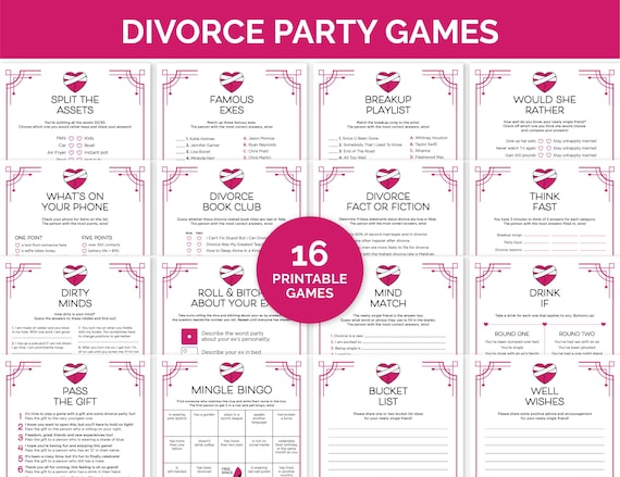 Divorce Party Games