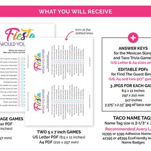 Fiesta Games Bundle, Printable Mexican Party Games for a Fiesta ...