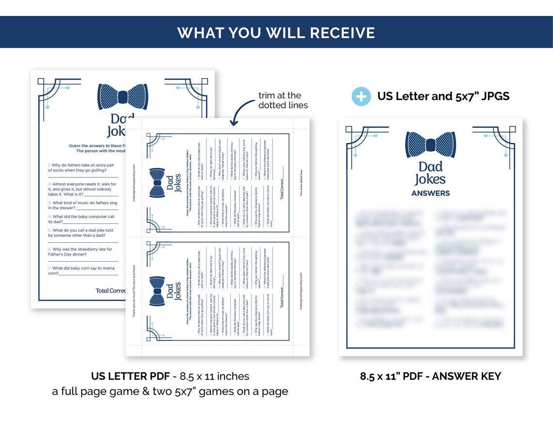 Father's Day Riddles, Printable Dad Jokes for a Father's Day Party, Fun ...