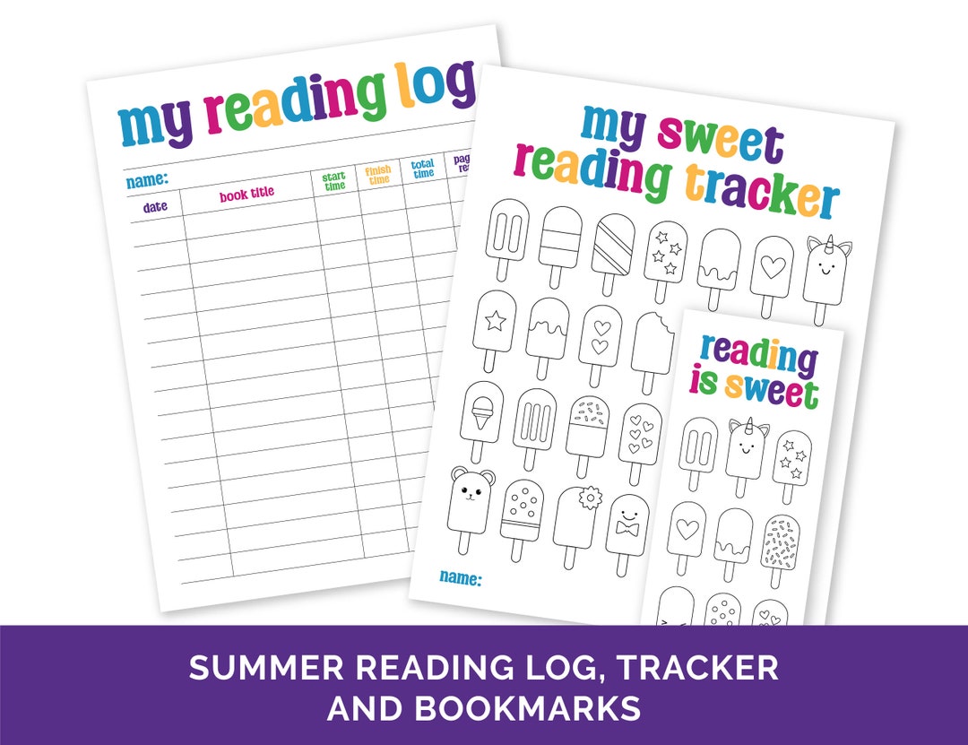 Summer Reading Log for Kids, Printable Book Log, Reading Tracker ...