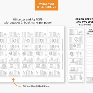 Reading Tracker Bookmarks, Printable Reading List Bookmark With ...
