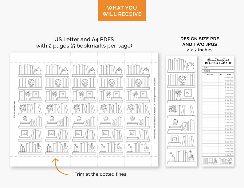 Reading Tracker Bookmarks, Printable Reading List Bookmark With ...