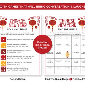 Chinese New Year Games, Printable Lunar New Year Games Bundle for ...