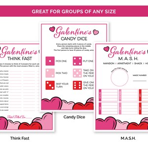Galentine's Games for Teens, Printable Valentine's Day Games Bundle for ...