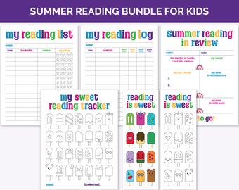 Summer Reading Log for Kids / Coloring Bookmarks / Printable - Etsy
