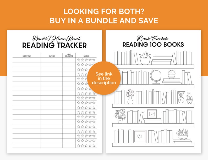 Book Tracker Printable Reading Tracker 100 Books Challenge - Etsy Canada