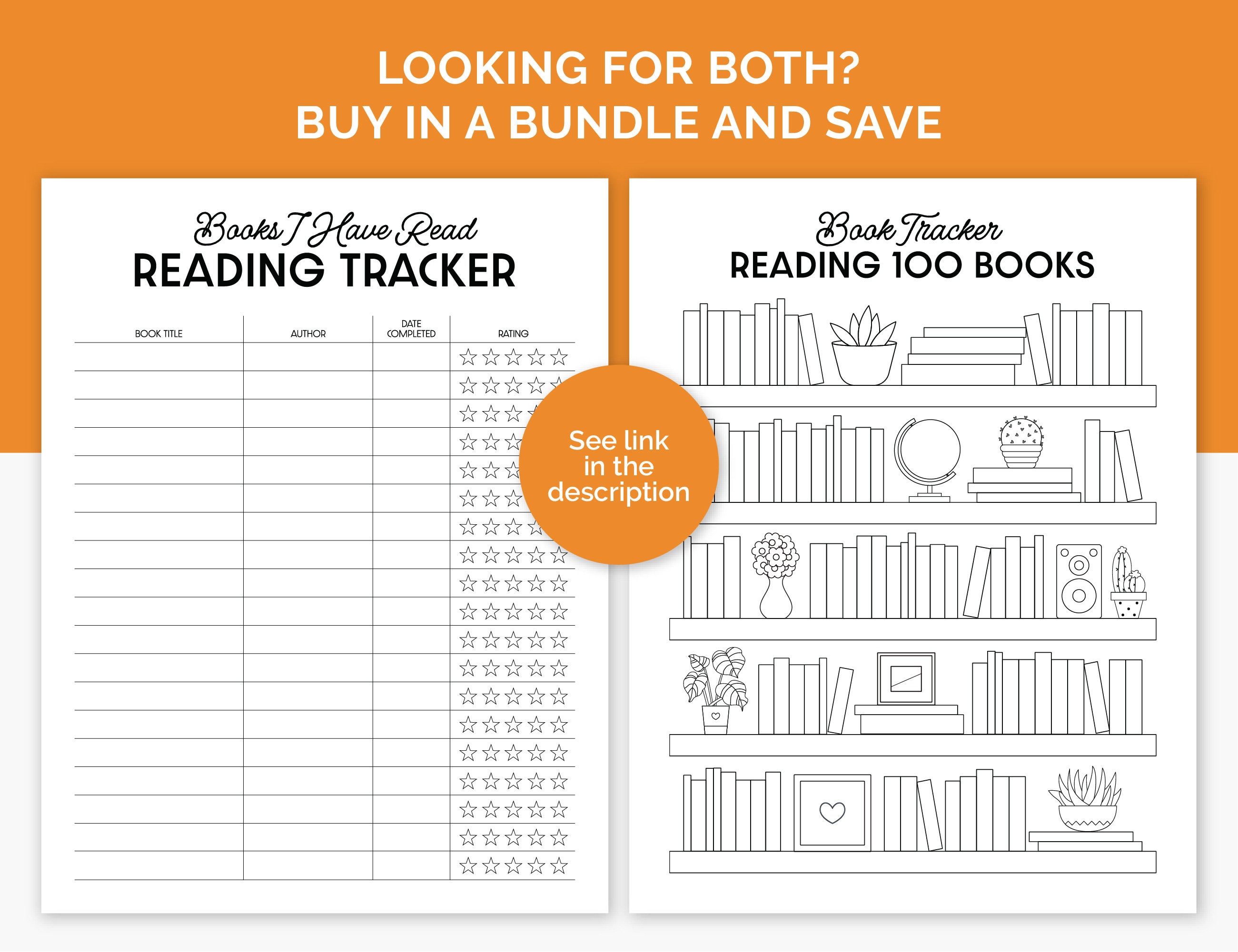 Book Tracker Printable Reading Tracker 100 Books Challenge - Etsy Canada