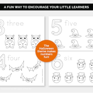 Halloween Worksheets for Kids, Printable Tracing and Coloring ...