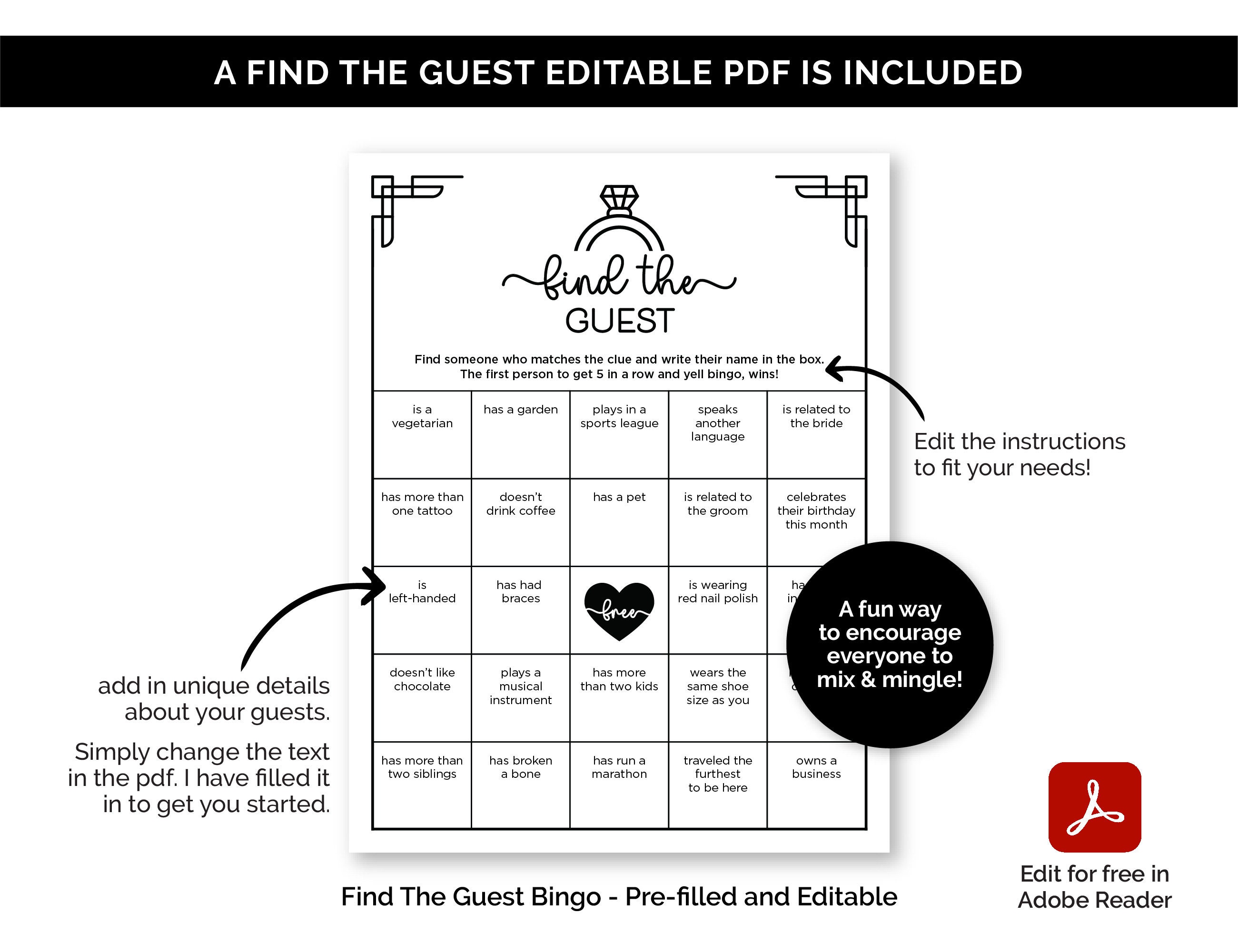 Wedding Rehearsal Games, Printable Games Bundle for a Rehearsal Dinner ...