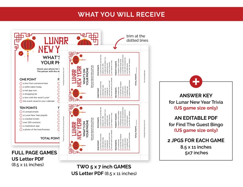 Lunar New Year Games, Printable Chinese New Year Games Bundle for ...
