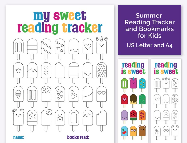Summer Reading Tracker for Kids Printable Book Tracker and - Etsy