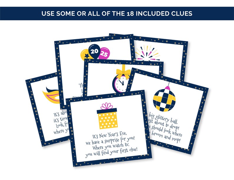 2025 New Year's Eve Scavenger Hunt for Kids, Printable Indoor Treasure ...