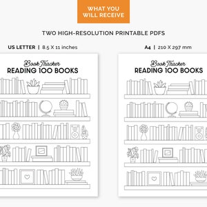 Book Tracker Printable Reading Tracker 100 Books Challenge - Etsy Canada