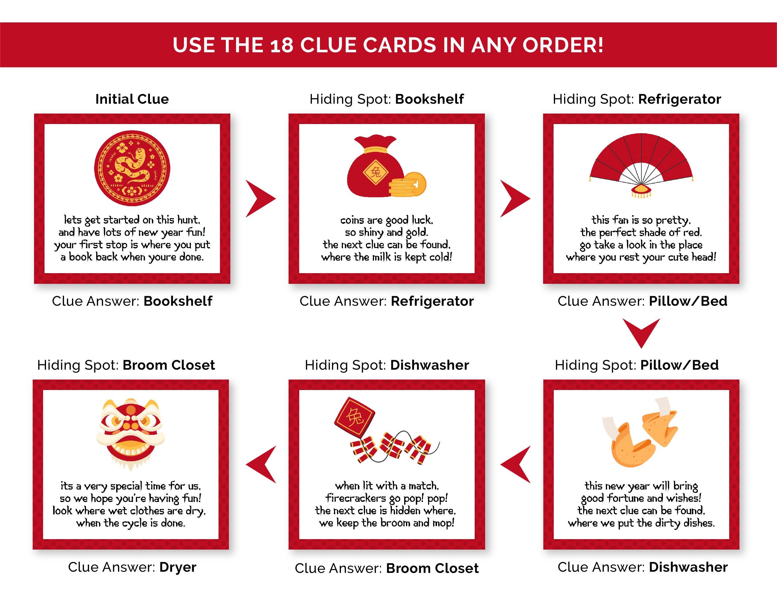 Chinese New Year Scavenger Hunt for Kids, Printable 2025 Lunar New Year ...