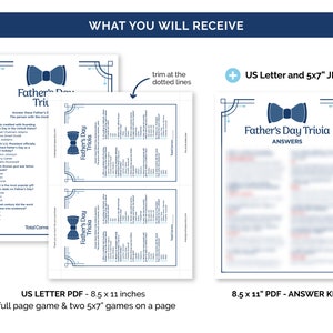 Father's Day Trivia Game, Printable Father's Day Quiz for Families ...