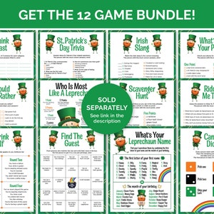 Editable St. Patricks Day Find the Guest Bingo, St. Paddys Day Party ...