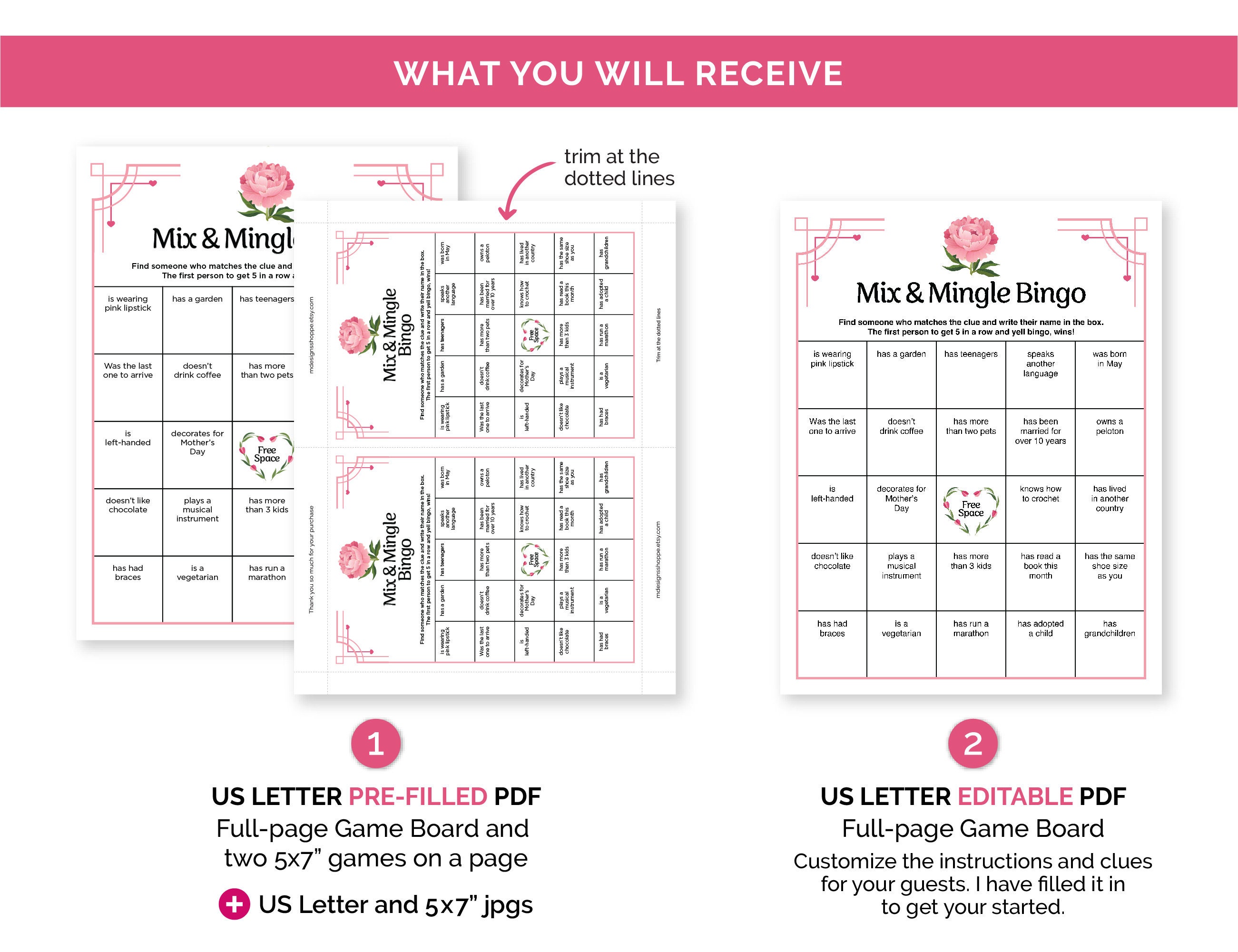Editable Mother's Day Find the Guest Bingo, Icebreaker Game for a ...