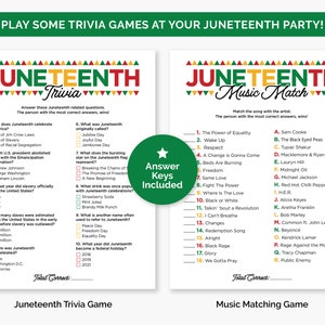 Juneteenth Games Printable Game Bundle for Family or - Etsy Canada
