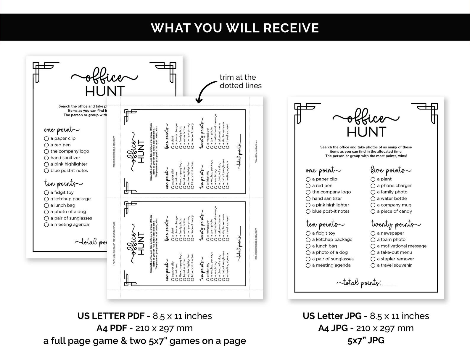 Office Scavenger Hunt, Printable Photo Scavenger Hunt for an Office ...