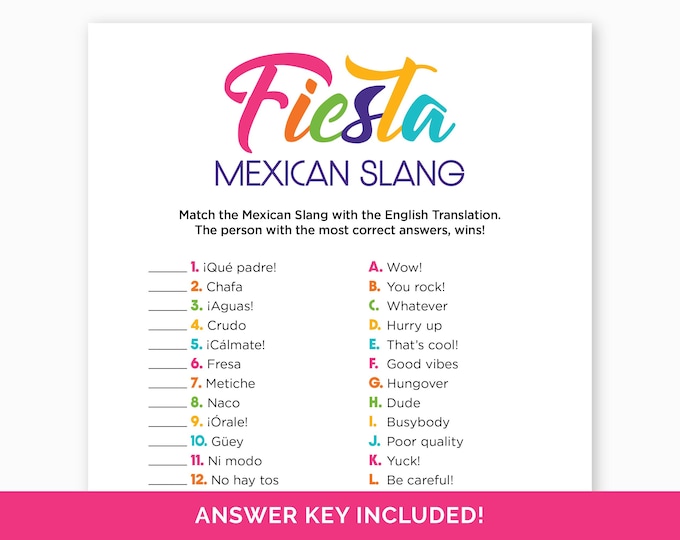 Fiesta Taco Trivia Game, Printable Trivia Game for a Taco Party, Final ...