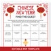 Editable Chinese New Year Find the Guest Bingo, Find Someone Who Human ...