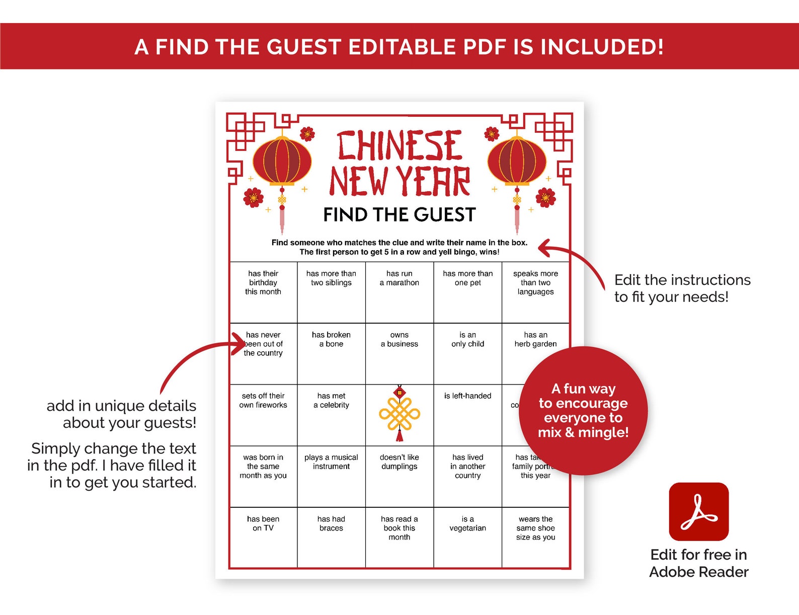 Chinese New Year Games, Printable Lunar New Year Games Bundle for ...
