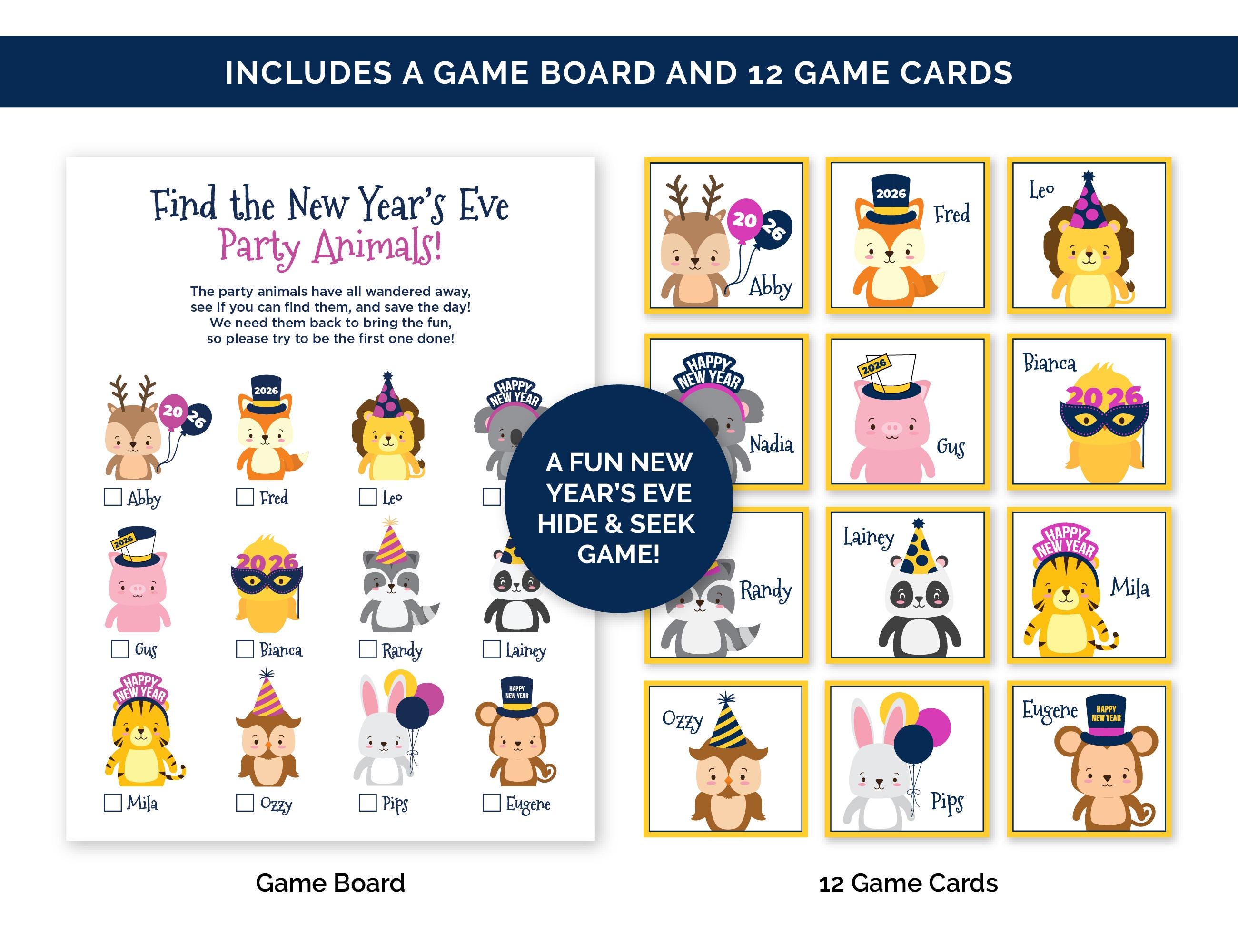 2026 New Year's Eve Scavenger Hunt, Printable New Years Hide & Seek ...