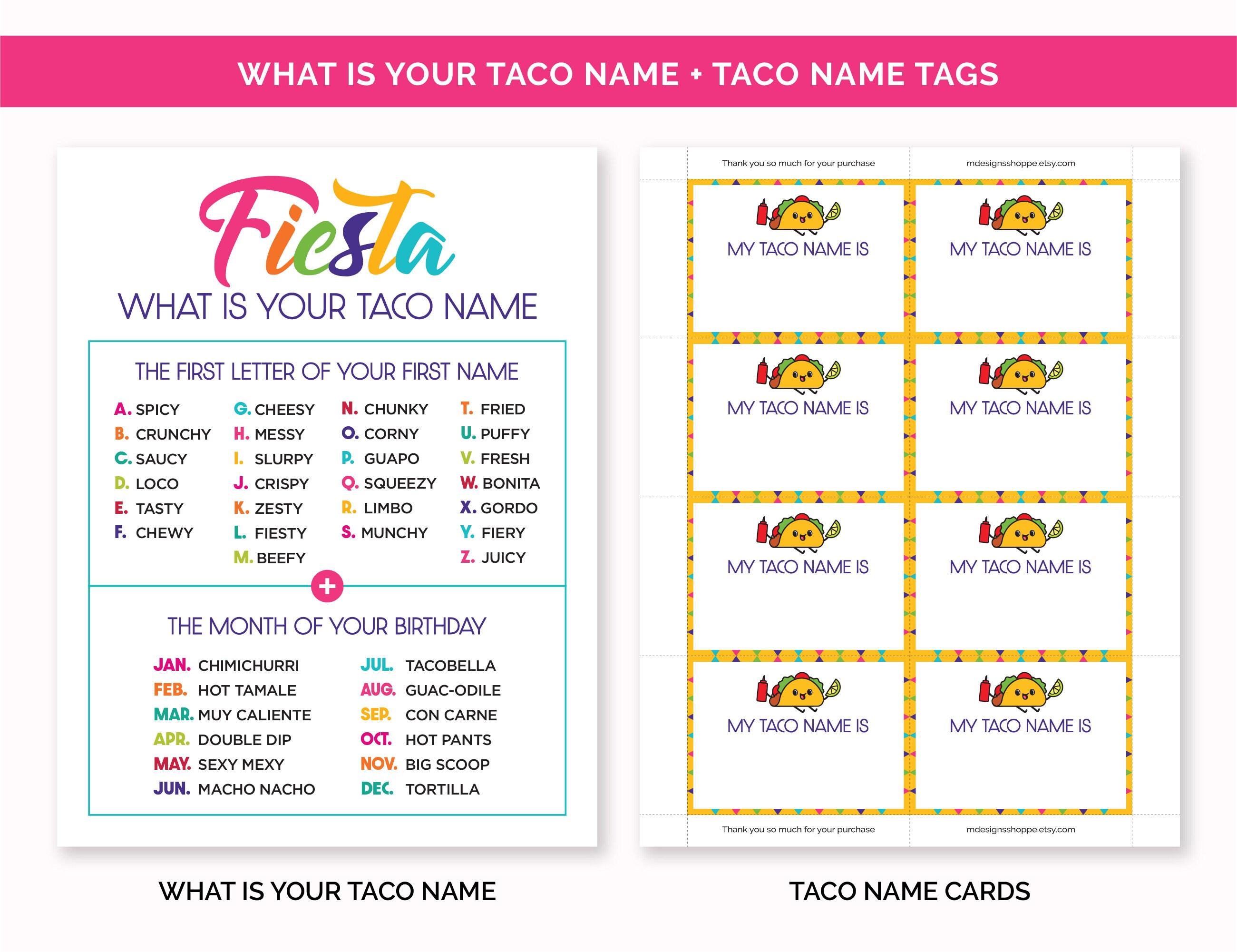 Fiesta Games Bundle Printable Mexican Party Games for a - Etsy