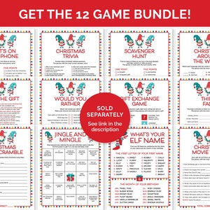 Christmas Think Fast Game for Kids & Adults, Printable Quick Think ...