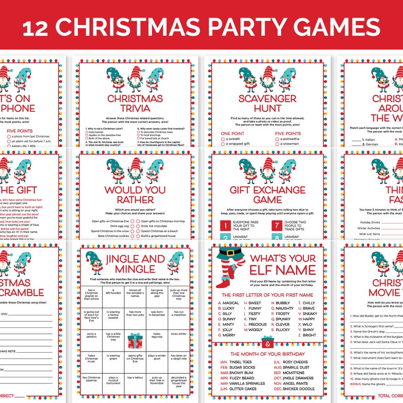 Christmas Games - Etsy