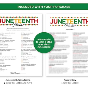Juneteenth Trivia Game, Printable Black History Quiz, Juneteenth Game ...