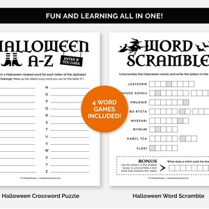 Halloween Activities Bundle for Kids, Printable Halloween Activity Book ...