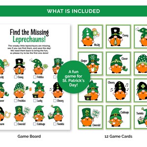 St. Patrick's Day Scavenger Hunt, Printable Find the Missing ...