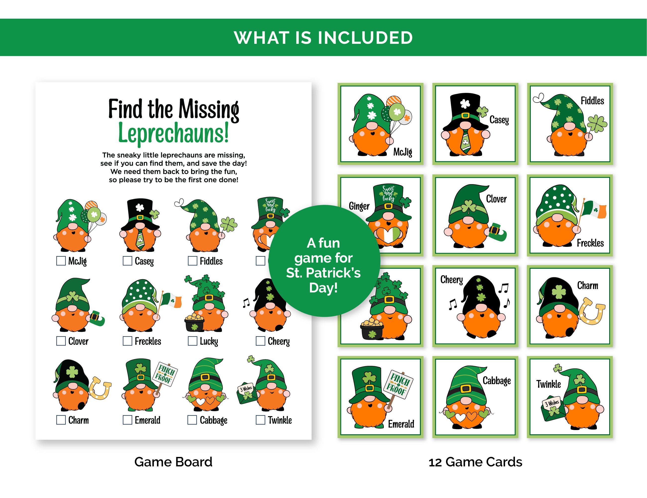 St. Patrick's Day Scavenger Hunt, Printable Find the Missing ...