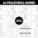 Volleyball Games, Printable Games Bundle for a Volleyball Team Party ...