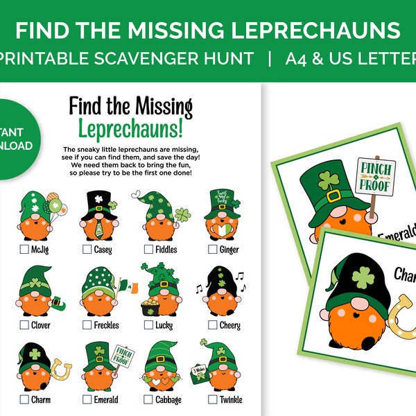 Leprechaun Hunt Game - Etsy